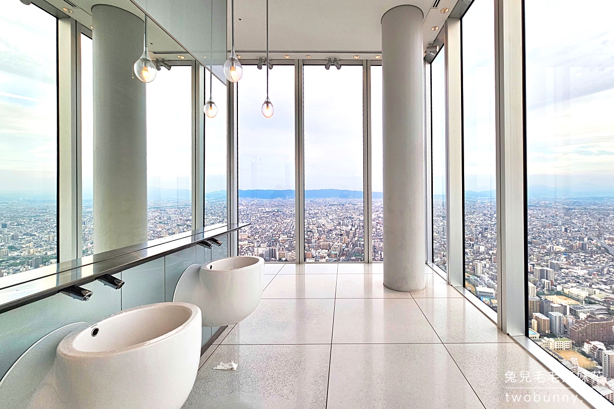 大阪【阿倍野展望台 HARUKAS 300】日本最美高空夜景觀景台推薦，附設不限時咖啡廳 @兔兒毛毛姊妹花